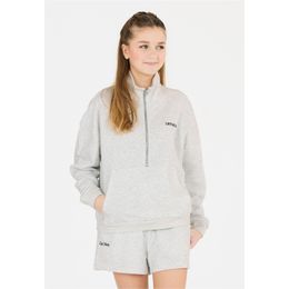 LES'ARCS Jungen Sweatshirt "Inghean", wei&szlig;, Gr. 176, unifarben, 82% Baumwolle, 18% Polyester, Sweatshirts, mit smartem Halbrei&szlig;verschluss