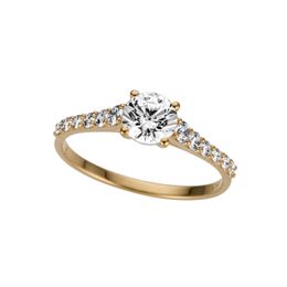 Firetti Damen Goldring "Schmuck Geschenk Gold 333 Damenring Goldring", 17, Gelbgold 333, gold, Gelbgold 333, Fingerringe, mit Zirkonia (synth.)