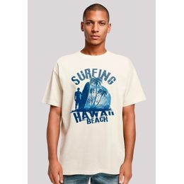 F4NT4STIC Herren T-Shirt "Hawaii Surf Beach Summer", beige, Gr. XS, Obermaterial: 100% Baumwolle, Shirts, Premium Qualit&auml;t