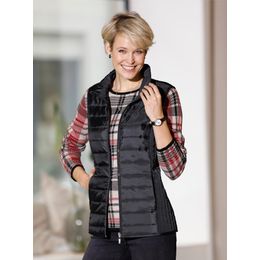 Classic Basics Damen Steppweste, schwarz, Gr. 46, unifarben, 100% Polyester, Futter:100% Polyester, Westen