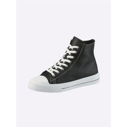 Andrea Conti Damen Sneaker, Gr. 42, schwarz, Leder, Rindsleder, Schuhe