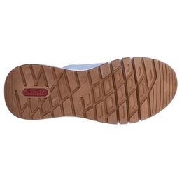 Rieker Damen Sneaker, Gr. 38hellblau, Nubuklederimitat, unifarben, Schuhe, mit MemoSoft-Innensohle, Freizeitschuh, Halbschuh, Schn&uuml;rschuh