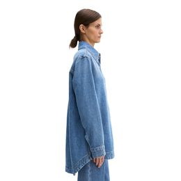 Marc O'Polo MARC O'POLO Damen Jeansbluse "aus TENCEL Lyocell-Mix"medium blau, Gr. S, unifarben, Obermaterial: 80% Lyocell, 20% Baumwolle, Blusen