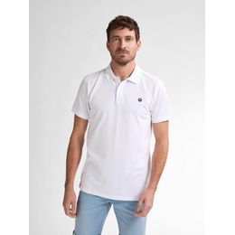 Herren Poloshirt, wei&szlig;, Gr. L, PETROL INDUSTRIES, unifarben, Jersey, Obermaterial: 100% Baumwolle, Shirts, mit Logo Stickerei