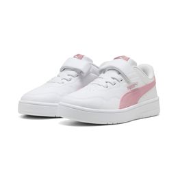 Puma Damen Sneaker "COURT LALLY AC+ PS", Gr. 30Puma wei&szlig;, poised pink, Synthetik, Schuhe, f&uuml;r Kinder