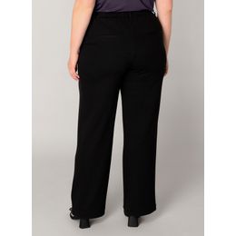 Damen Stoffhose "Yorinthe"schwarz, Gr. 54, Base Level Curvy, unifarben, Web, Obermaterial: 82% Baumwolle, 14% Polyester, 4% Elasthan, Hosen, mit