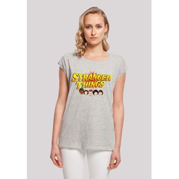 F4NT4STIC Damen T-Shirt "Stranger Things Comic Heads", grau, Gr. S, Obermaterial: 100% Baumwolle, Shirts, Premium Qualit&auml;t