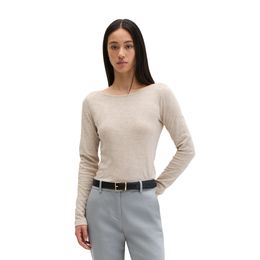 Marc O'Polo MARC O'POLO Damen Langarmshirt "aus Organic Cotton-Qualit&auml;t", beige, Basic, Gr. XXL, unifarben, Obermaterial: 100% Baumwolle, Shirts