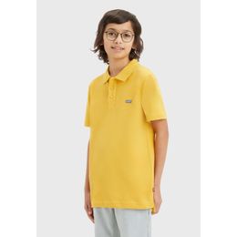 LEVI'S KIDS M&auml;dchen Poloshirt "LVB BACK NECK TAPE POLO", gelb, Gr. 8, Single Jersey, Obermaterial: 100% Baumwolle, Shirts, for BOYS