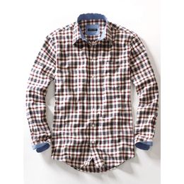 CLASSIC Herren Karohemd, beige, Gr. 41, gemustert, kariert, mehrfarbig, 100% Baumwolle, Hemden