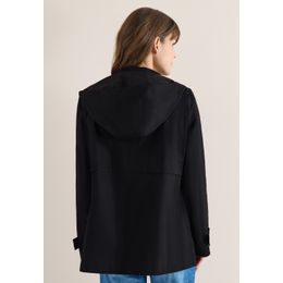 Cecil Damen Regen- und Matschjackeschwarz, Gr. XXL, unifarben, Web, Obermaterial: 100% Baumwolle. Futter: 100% Polyester, Jacken, mit Stehkragen