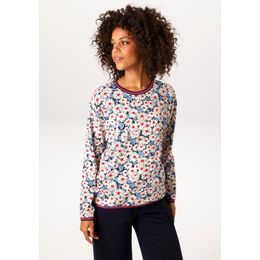 Aniston CASUAL Damen Sweatshirt, bunt, Gr. 36, bedruckt, gebl&uuml;mt, gestreift, Single Jersey, Obermaterial: 95% Baumwolle, 5% Elasthan, Sweatshirts,