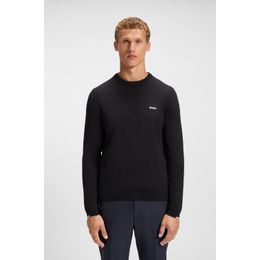 BOSS Green Herren Rundhalspullover "K Ever-X CN", blau, Gr. M, unifarben, Strick, Obermaterial: 100% Baumwolle, Pullover
