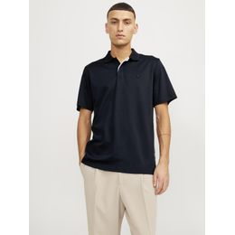 Jack & Jones JACK & JONES Herren Poloshirt "JPRCCRODNEY SS POLO SN", blau, Basic, Gr. S, unifarben, Jersey, Obermaterial: 60% Baumwolle, 40% Polyester, Shirts
