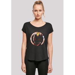 F4NT4STIC Damen T-Shirt "Marvel Superhelden Iron Man Montage Symbol", schwarz, Gr. XS, Obermaterial: 100% Baumwolle, Shirts, Damen,Premium