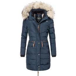 Navahoo Damen Steppmantel "Paula", blau, Gr. XL, Oberstoff: 100% Polyester. Futter: 100% Polyester. Wattierung: 100% Polyester. &Auml;rmelfutter: 100%