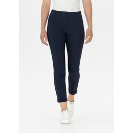 Stehmann Damen Stoffhose "Sylvia-680"marine, Gr. 44, unifarben, Web, Obermaterial: 65% Baumwolle, 31% Polyamid, 4% Elasthan, Hosen, 3/4-Hose mit
