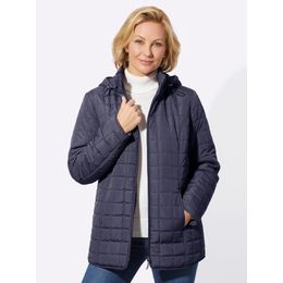Classic Basics Damen Steppjacke, blau, Gr. 52, unifarben, 100% Polyester, Wattierung:100% Polyester, Jacken