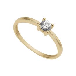Firetti Damen Goldring "Schmuck Geschenk Gold 333 Vorsteckring, Verlobungsring", 17, Gelbgold 333, 2mm, gold, Gelbgold 333, Fingerringe, mit Zirkonia