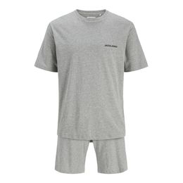 Jack & Jones Jungen T-Shirt "JACEVEREST SS TEE AND SHORTS SET W JNR"light grau melange pack:light grau melange shorts, Gr. 152, JACK & JONES JUNIOR, bedruckt,