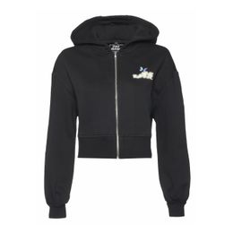 Just Rhyse Damen Shirtjacke "Just Rhyse Just Rhyse Glow Zip Hoody"schwarz, Gr. M, bedruckt, 100% Baumwolle, Shirts