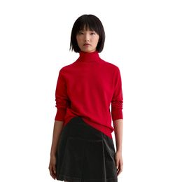 Marc O'Polo Damen Strickpullover "aus Soft Cotton Stretch"rot mulberry, Gr. S, MARC O'POLO DENIM, unifarben, Obermaterial: 58% Baumwolle, 25% Polyamid, 17%
