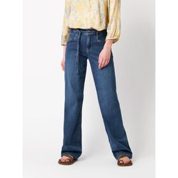 5-Pocket-Jeans Toni "Liv Straight", Damen, Gr. 48, N-Gr, blau bleached used, Denim/Jeans, Obermaterial: 88% Baumwolle, 10% Polyester, 2% Elasthan, regular fit lang, Jeans 5-Pocket-Jeans, Regular-Fit, mit Stretch - auch in Kurzgr&ouml;&szlig;e erh&auml;ltlich