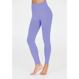 ENDURANCE ATHLECIA ATHLECIA Damen Funktionstights "NAGAR", lila, Gr. L, unifarben, 83% Nylon, 16% Elasthan, 1% Polyester, Hosen, mit angesagtem High-Waist-Bund