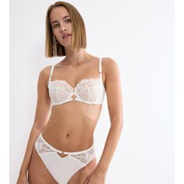 Triumph Damen Balconette-BH "Wild Gardenia Florale", Gr. 85, wei&szlig;, Microtouch, Obermaterial: 53% Lyocell, 17% Elasthan, 16% Polyester, 11% Polyamid,