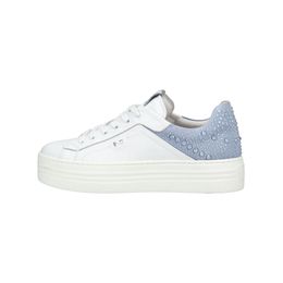 Nero Giardini Damen Plateausneaker "Nero Giardini Sneaker Leder", Gr. 37wei&szlig; kombi, Leder, Schuhe