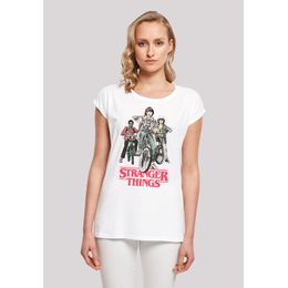 F4NT4STIC Damen T-Shirt "Stranger Things Retro Bikers", wei&szlig;, Gr. 4XL, Obermaterial: 100% Baumwolle, Shirts, Premium Qualit&auml;t