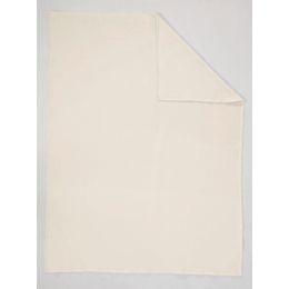 Wohndecke Biederlack, B:150cm L:200cm, beige, 58% Baumwolle, 35% Polyacryl, 7% Polyester, Wohndecken