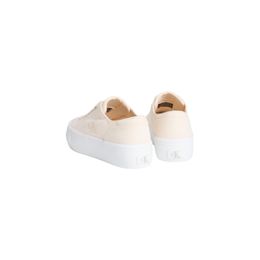 Damen Plateausneaker "VULC FLATFORM LOW CV MG", Calvin Klein Jeans, Gr. 40, beige, Textil, unifarben, Schuhe, Schn&uuml;rschuh, Freizeitschuh, Halbschuh