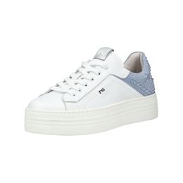 Nero Giardini Damen Plateausneaker "Nero Giardini Sneaker Leder", Gr. 36wei&szlig; kombi, Leder, Schuhe