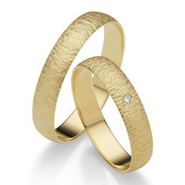 Firetti Damen Trauring "Schmuck Geschenk Gold 375 Hochzeit Ehering "LIEBE"", 63, ohne Brillant, Gelbgold 375, 5mm, gold, Gelbgold 375, Fingerringe,