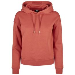 Hoodie Urban Classics "Urban Classics Damen Ladies Hoody", Damen, Gr. M, rotearth, 63% Baumwolle, 37% Polyester, unifarben, Sweatshirts Hoodie