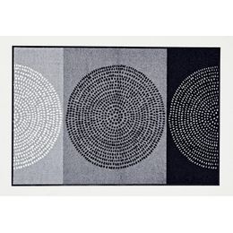 Fu&szlig;matte Salonloewe, B:75cm H:7mm L:120cm, schwarz-wei&szlig;, Kunstfaser, Polyamid, Flur, Teppiche