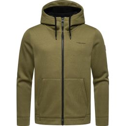 Ragwear Herren Kapuzenstrickjacke "Fabian", gr&uuml;n, Basic, Gr. XL, Rippware, Material: 100% Polyester. Innenfutter: 100% Polyester, Strickjacken,