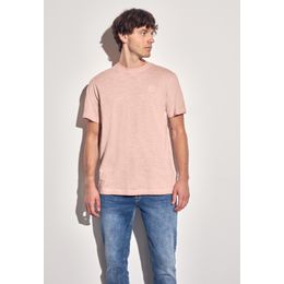 Street One MEN Herren T-Shirt, orange, Gr. M, unifarben, Web, 100% Baumwolle, Shirts, aus reiner Baumwolle