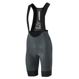 Gonso Damen Fahrradhose "SQlab GO BIB W", grau, Gr. 42, 80% Polyamid. 20% Elastan, Hosen, Damen Radhose, Sitzpolster und Tr&auml;ger, moderne Radlerhose,