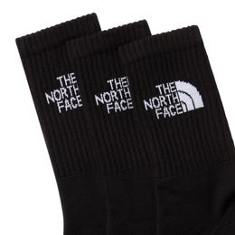 The North Face Damen Socken "EVERYDAY STANDARD CREW SOCK - 3P", Gr. XS, schwarz, Obermaterial: 65% Baumwolle, 33% Polyester, 2% Elasthan, Socken, f&uuml;r