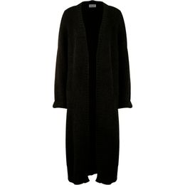 bonprix Damen Strickmantel, schwarz, Gr. 36, unifarben, Strick, Obermaterial: 66% Polyacryl, 17% Polyester, 15% Polyamid, 2% Elasthan, M&auml;ntel, aus