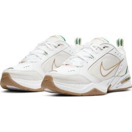 Nike Herren Sneaker "Nike AIR MONARCH IV", Gr. 40wei&szlig;, metallic gold, phantom, lucky gr&uuml;n, Leder, Synthetik, Schuhe