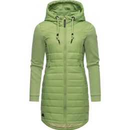 Ragwear Damen Steppmantel "Lucinda Long", gr&uuml;n, Gr. XS, Obermaterial: 100% Polyester. Obermaterial &Auml;rmel: 100% Baumwolle. Futter: 100% Polyester.