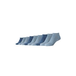 Camano Herren Sneakersocken "9er Pack", Gr. 43, blau, 80% Baumwolle, 17% Polyamid, 3% Elasthan, uni, Socken