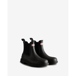 Hunter Damen Gummistiefel "CHELSEA COMMANDO BOOT", Gr. 40, schwarz, Synthetik, Schuhe, wasserdicht