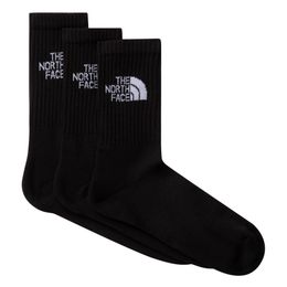The North Face Damen Socken "EVERYDAY STANDARD CREW SOCK - 3P", Gr. M, schwarz, Obermaterial: 65% Baumwolle, 33% Polyester, 2% Elasthan, Socken, f&uuml;r