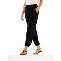 Classic Basics Damen Haremshose, schwarz, Gr. 46, unifarben, 100% Viskose, Hosen