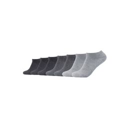 Camano Herren Sneakersocken "7er Pack", Gr. 47, grau, 80% Baumwolle, 17% Polyamid, 3% Elasthan, uni, Socken