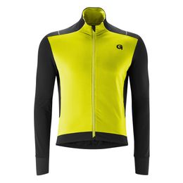 Gonso Herren Radtrikot "BAVELLA", gelb, Gr. M, 87% Polyester. 13% Elasthan, Trikots, Herren langarm Fahrradtrikot mit effizienter W&auml;rmeisolierung